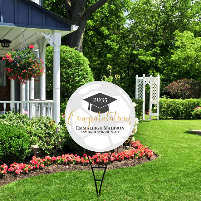 Graduation Soccer High School Student Sign | Zazzle