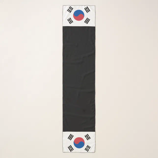 Graduation South Korea Flag Scarf Stole Sash | Zazzle