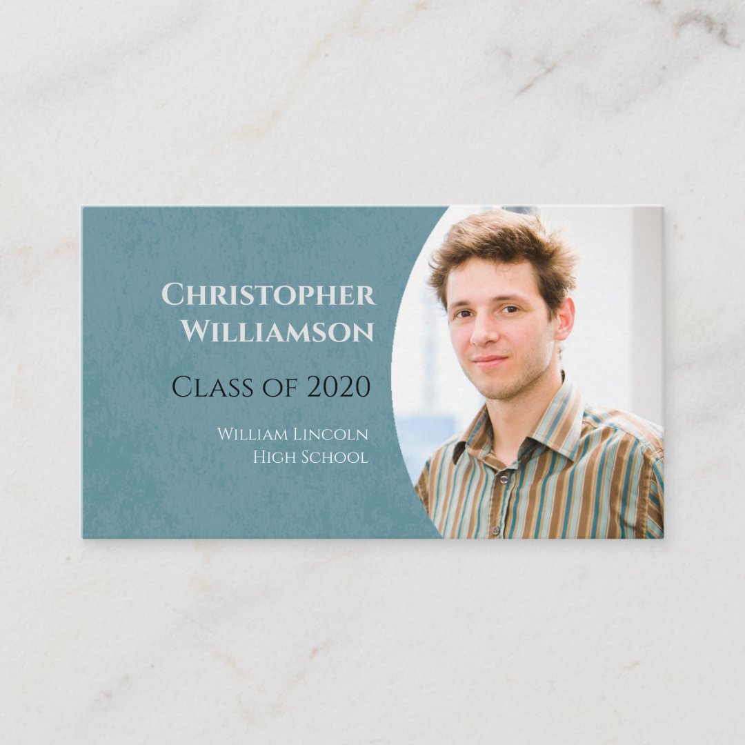 Graduation Student School Networking Photo Business Card | Zazzle