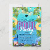 Graduation Summer Pool Party Invitation | Zazzle