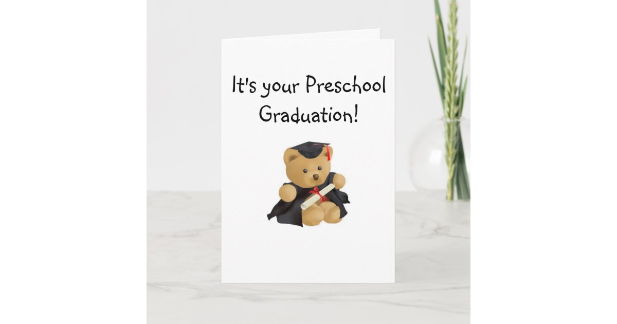 Graduation-Teddy Bear Card | Zazzle