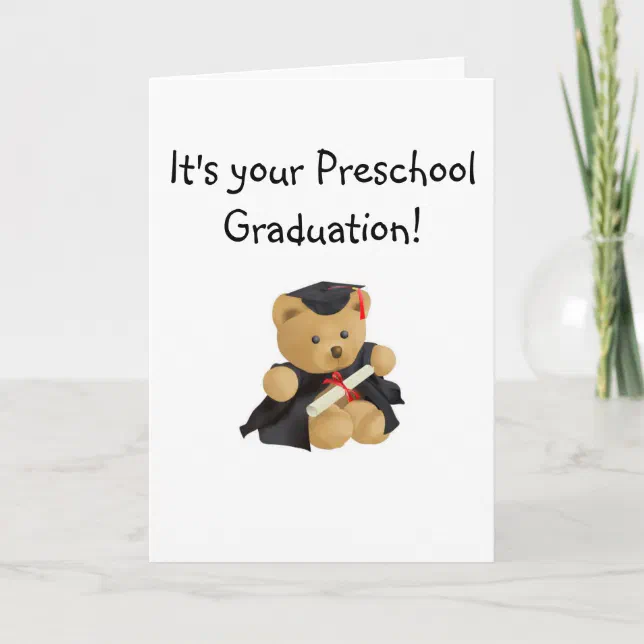 Graduation-Teddy Bear Card | Zazzle