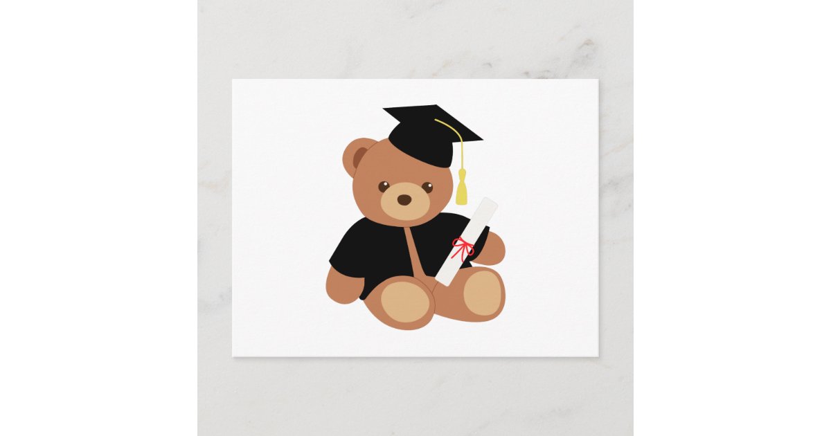 Graduation Teddy Bear Postcard | Zazzle