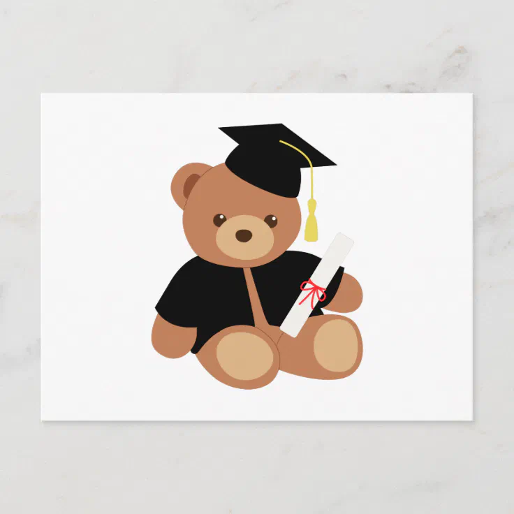 Graduation Teddy Bear Postcard | Zazzle