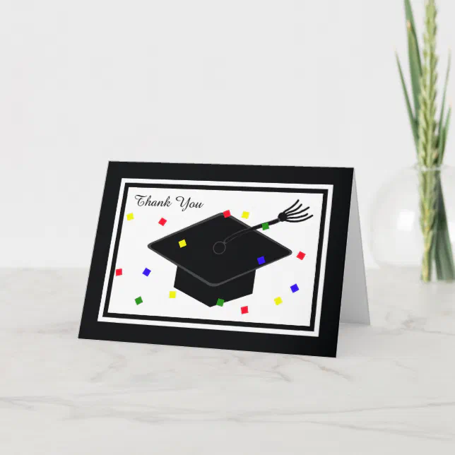 Graduation Thank You Card -- Graduation Cap | Zazzle