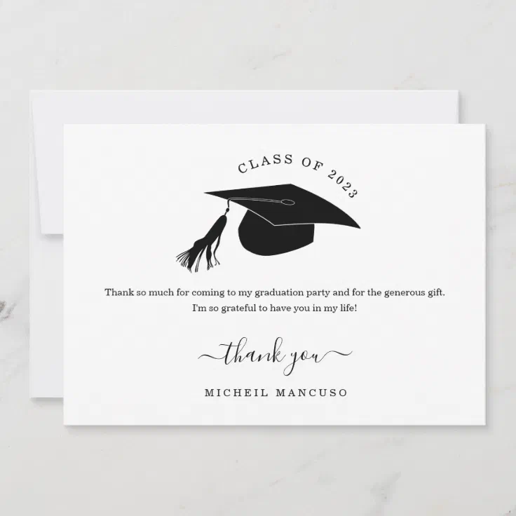 Graduation Thank You Card - High School or College | Zazzle