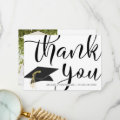 Graduation THANK YOU Photo Script Grad Cap | Zazzle