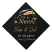 Graduation | Thanks Mom and Dad Graduation Cap Topper | Zazzle