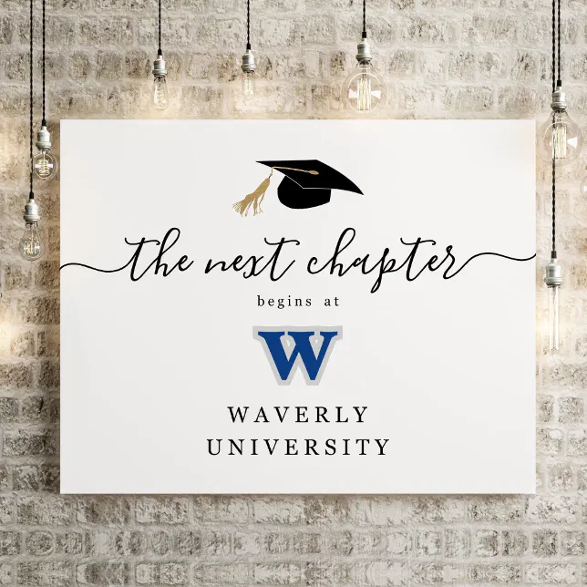 Graduation The Next Chapter College Logo Sign | Zazzle
