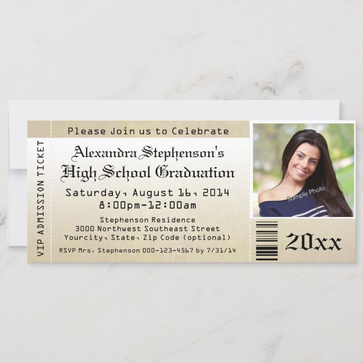 Graduation Ticket Invitations | Zazzle