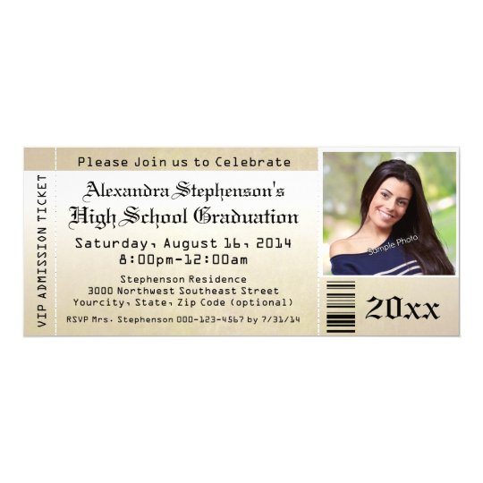Graduation Ticket Invitations | Zazzle.com