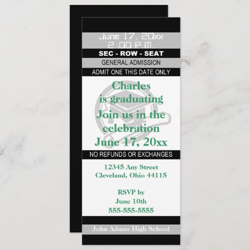 Graduation Ticket Party Invitation | Zazzle
