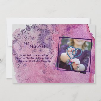 Graduation Ultra Violet 2 Photo Announcement | Zazzle