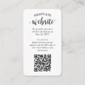 Graduation Website QR Code Modern Graduate Photo Enclosure Card | Zazzle