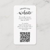 Graduation Website QR Code Modern Graduate Photo Enclosure Card | Zazzle