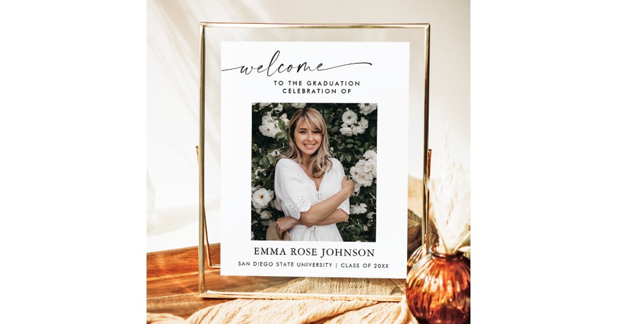 Graduation Welcome Sign, Graduation Table Sign | Zazzle