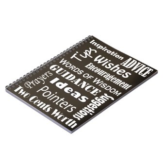 Graduation Words of Advice Wisdom Notebook | Zazzle