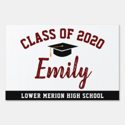 Graduation Yard Sign, Class of 2020 Lawn Sign | Zazzle