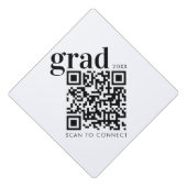 Graduation Year Class Of Graduate QR Code Graduation Cap Topper | Zazzle