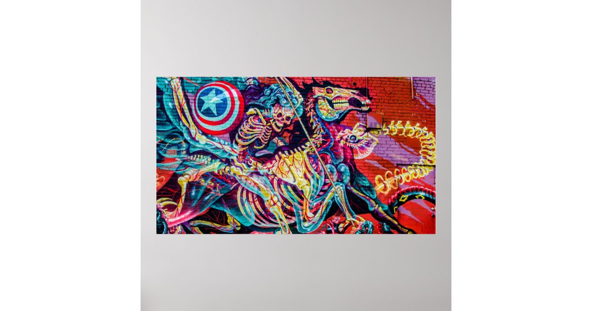 Graffiti Apocalypse Horseman Poster | Zazzle