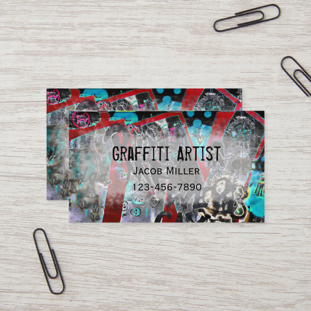 Graffiti Artist Grunge Urban Street Modern Business Card | Zazzle