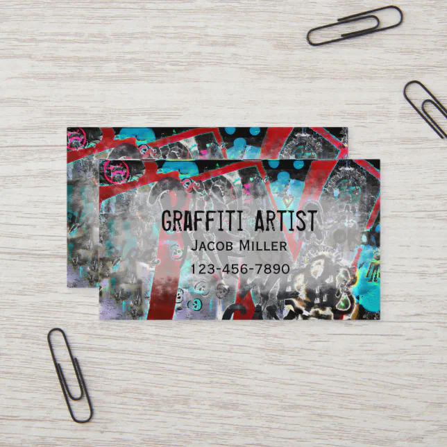 Graffiti Artist Grunge Urban Street Modern Business Card | Zazzle