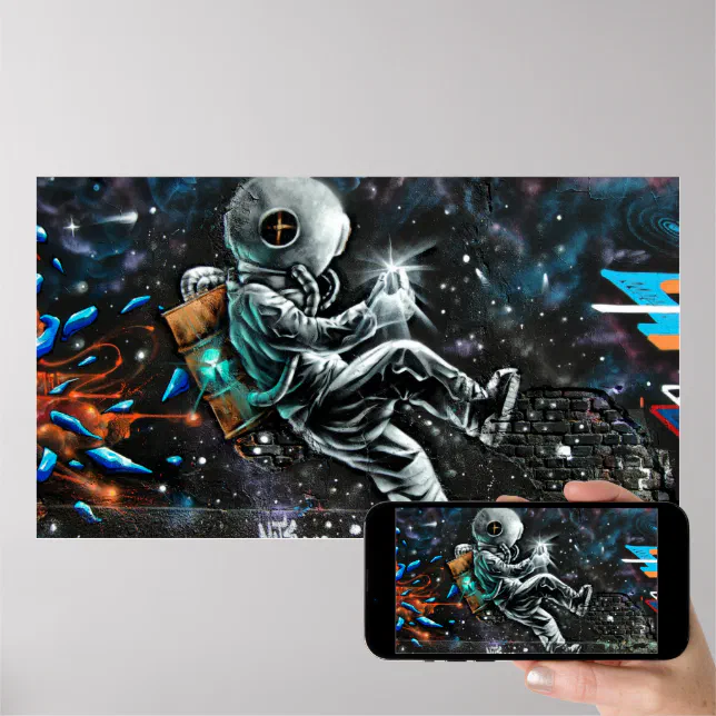 Graffiti Astronaut Poster | Zazzle