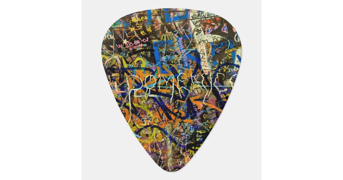Graffiti Background Guitar Pick | Zazzle