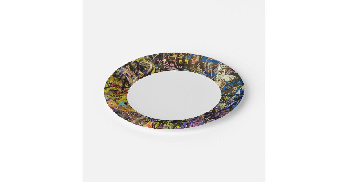 Graffiti Background Paper Plates | Zazzle