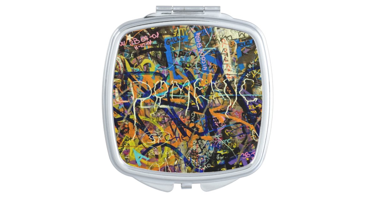 Graffiti Background Vanity Mirror | Zazzle