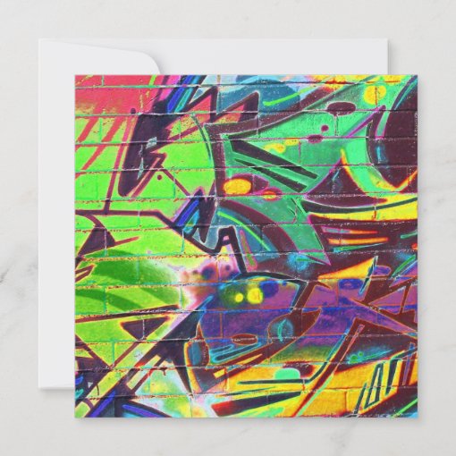 Graffiti Birthday Invitation | Zazzle