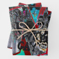 Graffiti Black Red Urban Street Wall Art Wrapping Paper Sheets | Zazzle