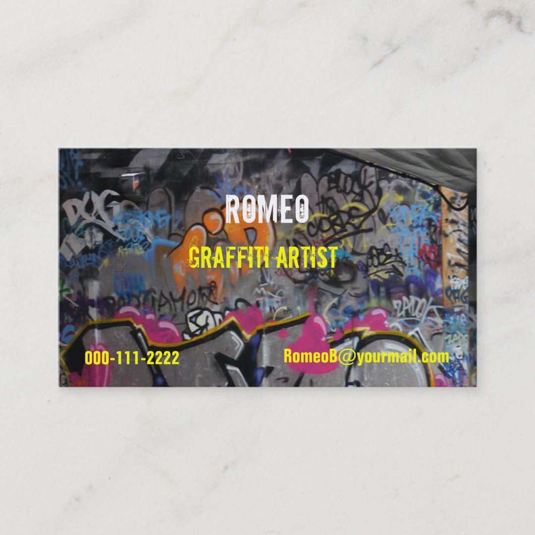Graffiti Business Card | Zazzle