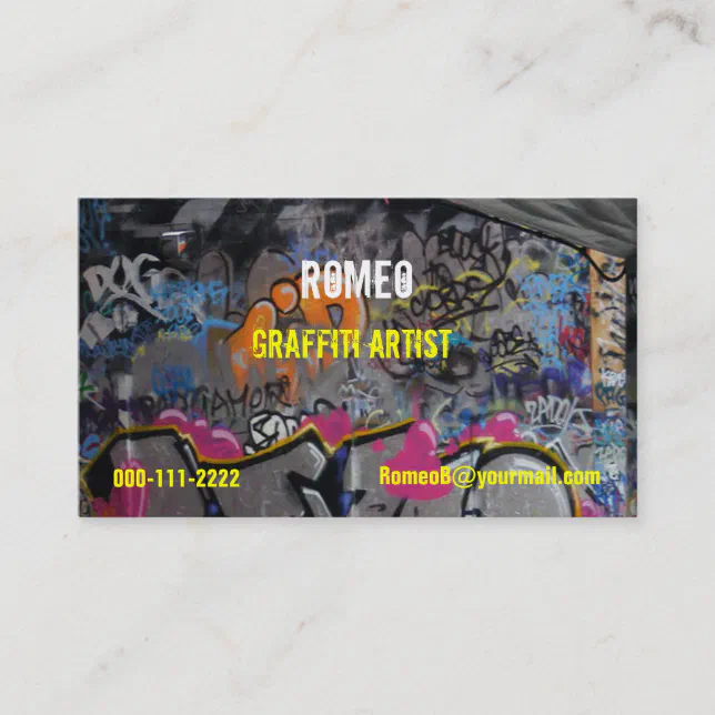 Graffiti Business Card | Zazzle