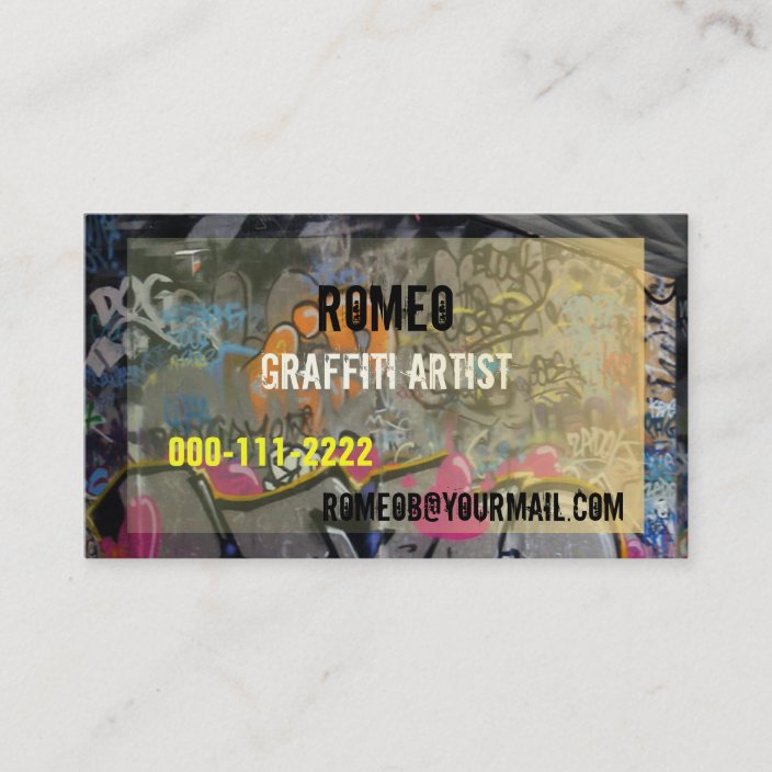 Graffiti Business Card | Zazzle.com