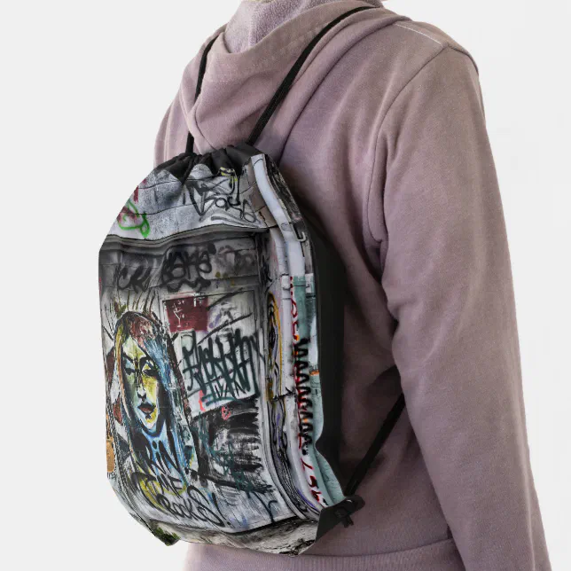 Graffiti Cool Modern Urban Street Art Drawstring Bag | Zazzle