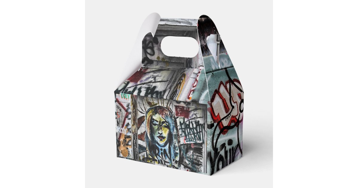 Graffiti Cool Modern Urban Street Art Favor Boxes | Zazzle