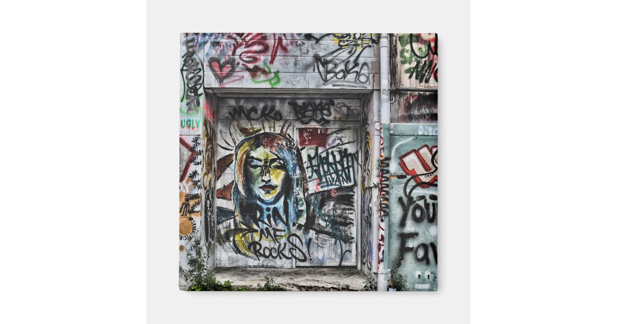 Graffiti Cool Modern Urban Street Art Magnet | Zazzle