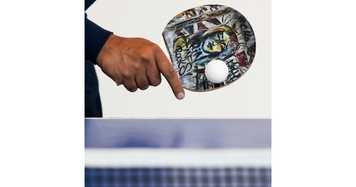 Graffiti Cool Modern Urban Street Art Ping Pong Paddle | Zazzle