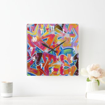 Graffiti Design Wall Clock | Zazzle