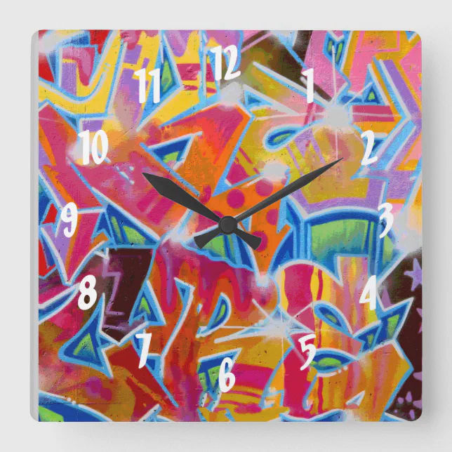 Graffiti Design Wall Clock | Zazzle