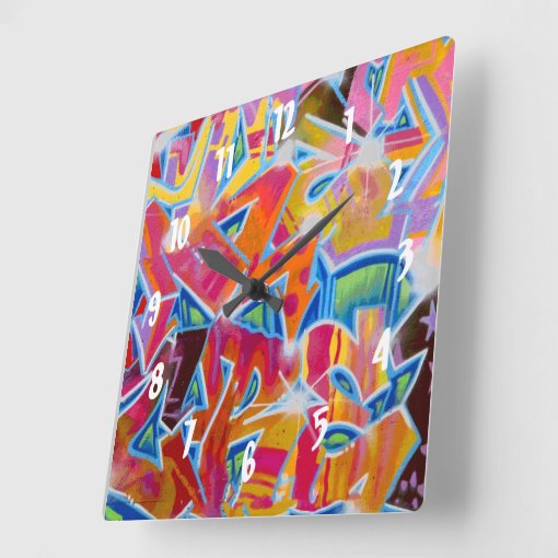 Graffiti Design Wall Clock | Zazzle