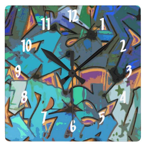 Graffiti Design Wall Clock | Zazzle