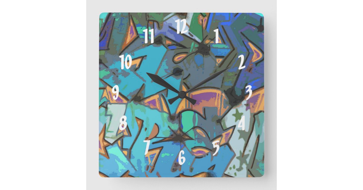 Graffiti Design Wall Clock | Zazzle