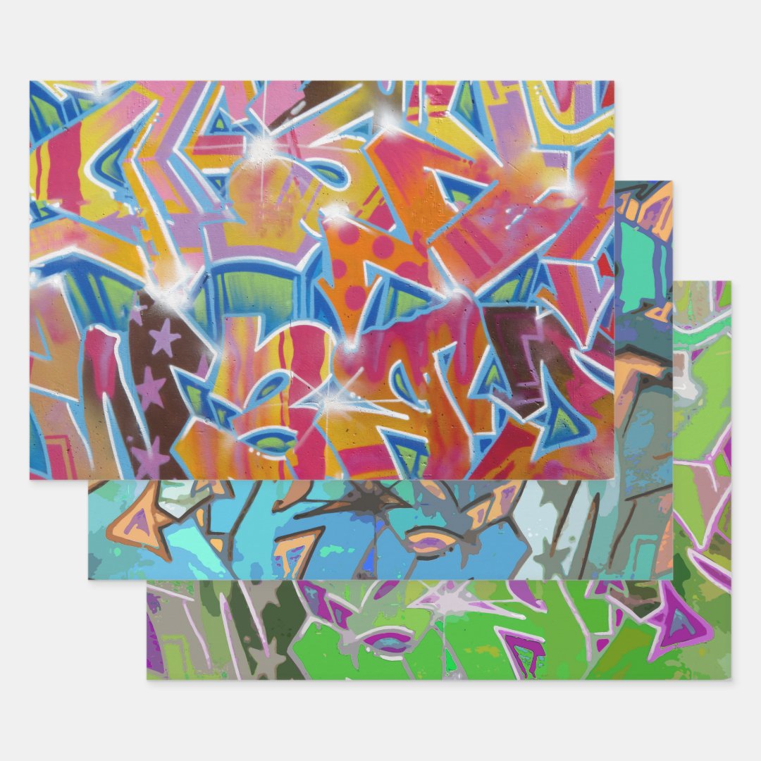 Graffiti Design Wrapping Paper Sets | Zazzle