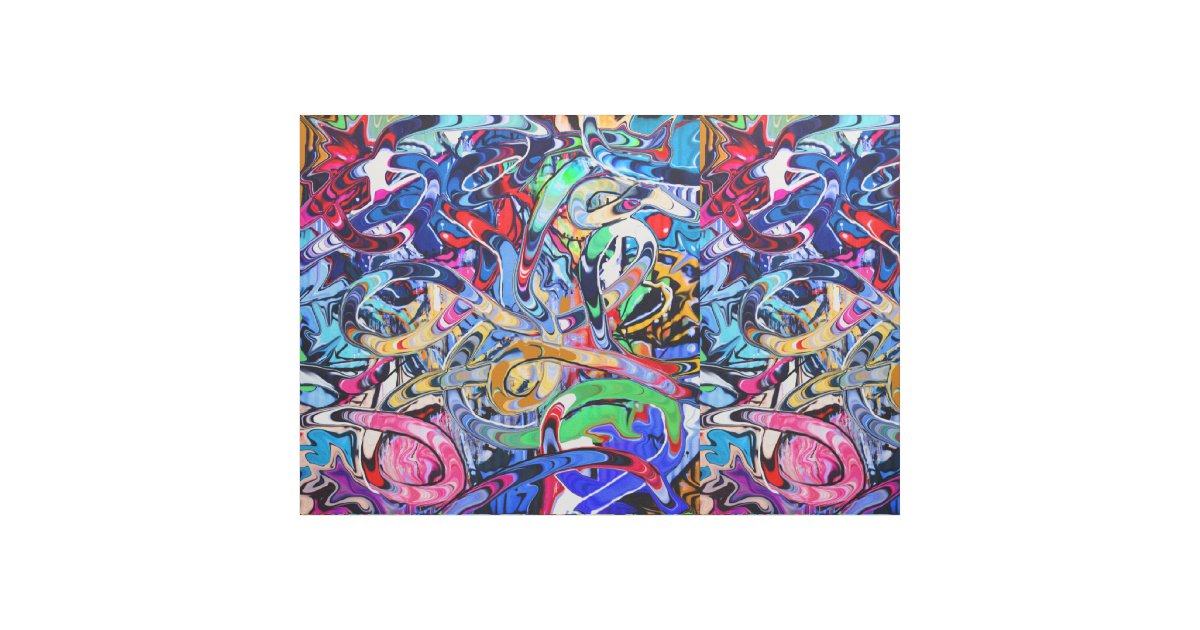 Graffiti Fabric | Zazzle