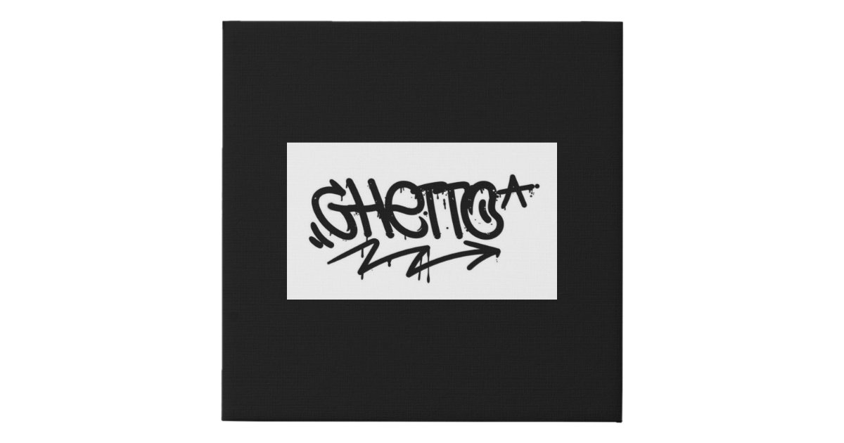 Graffiti Ghetto Faux Wrapped Canvas Print | Zazzle