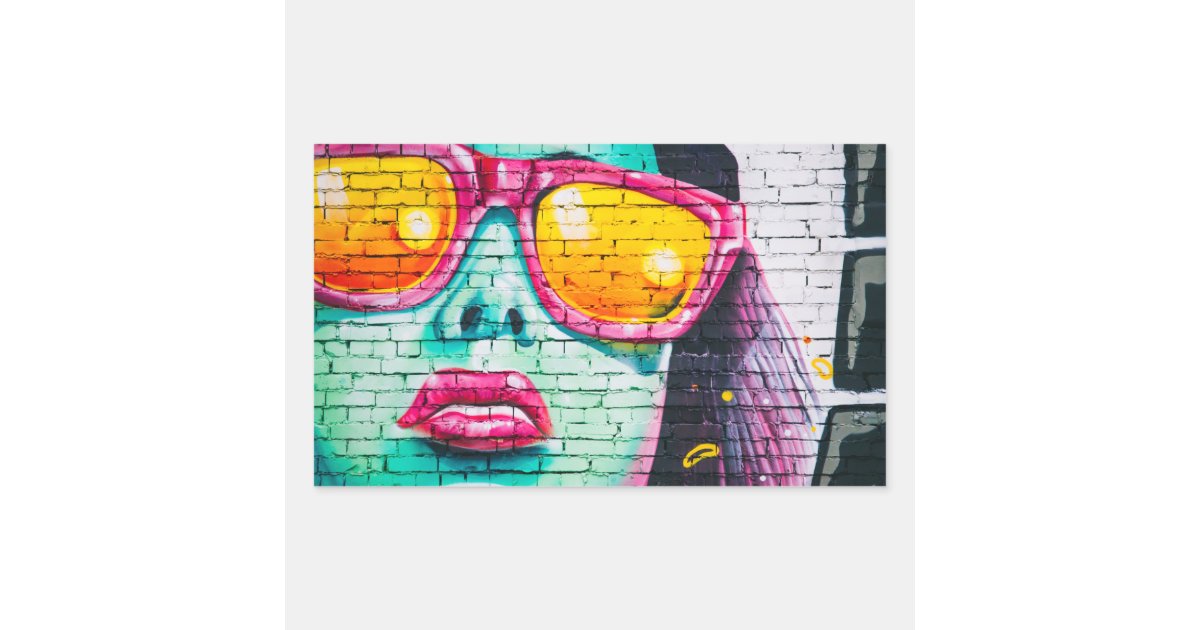 Graffiti girl sticker | Zazzle