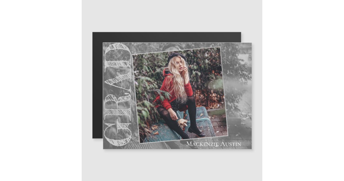 Graffiti Grunge Grad | Graduation Photo Keepsake Magnetic Invitation ...