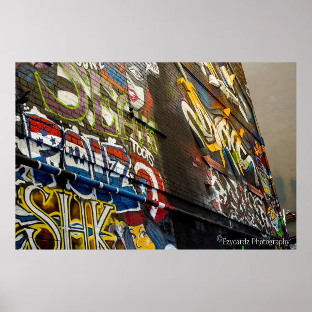 Graffiti in Laneway Poster | Zazzle